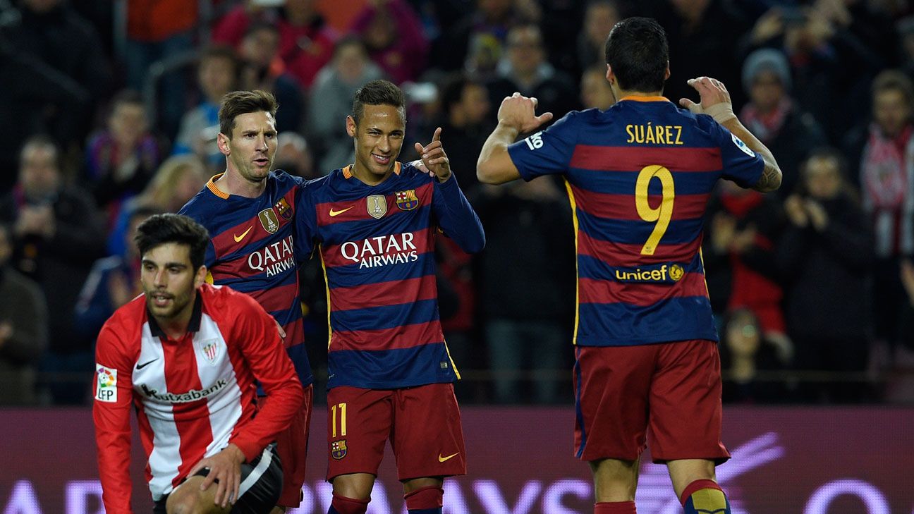 La 'MSN' del Barça responde a la 'BBC' del Real