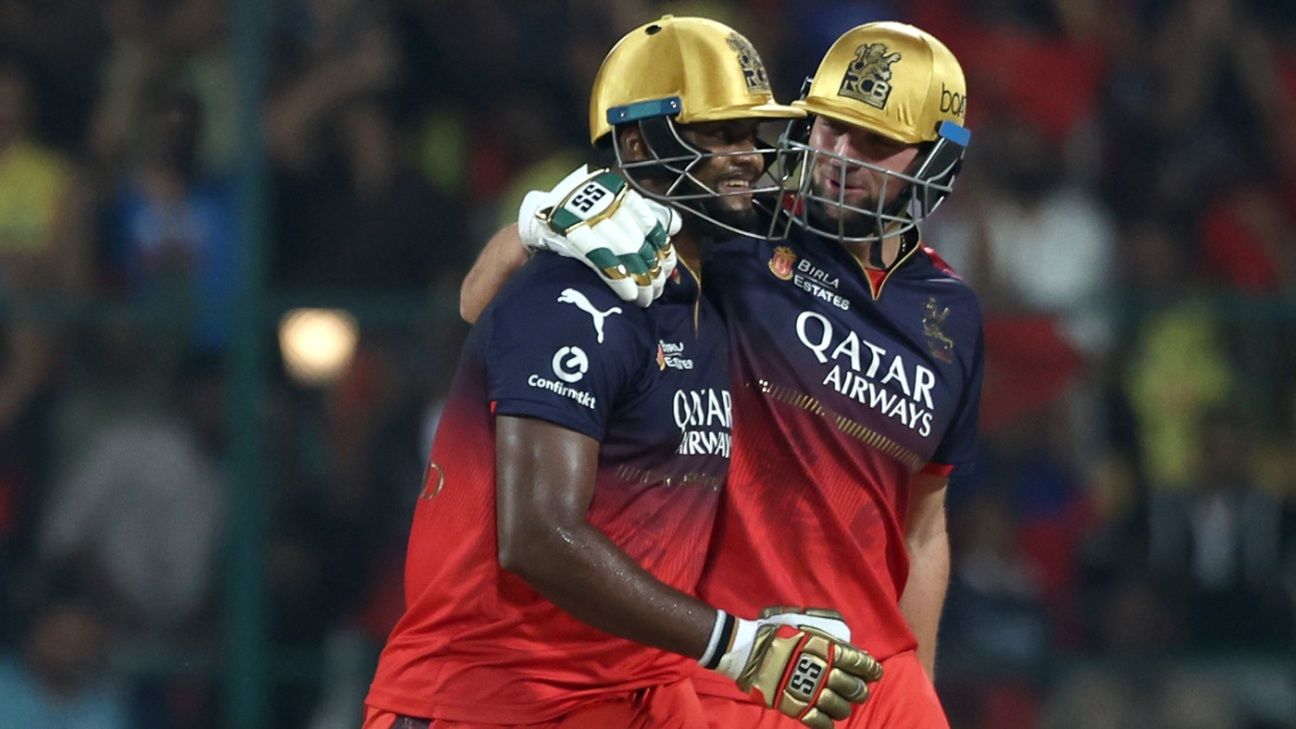 Bethell 55, Kohli 62, Shepherd 14-ball 53 set CSK 214 - ESPN