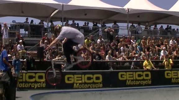 Brett Banasiewicz run 4 of BMX PArk Finals - ESPN Video