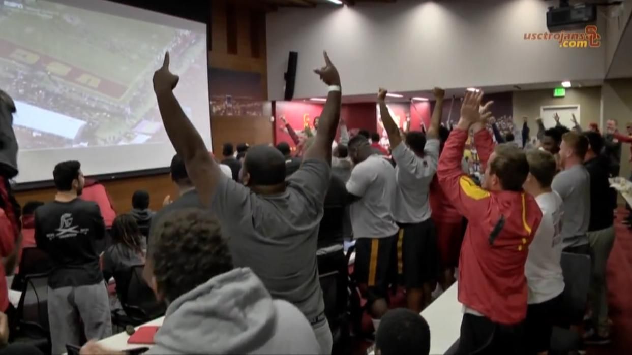 Trojans' great reaction to Helton being named head coach - ESPN Video
