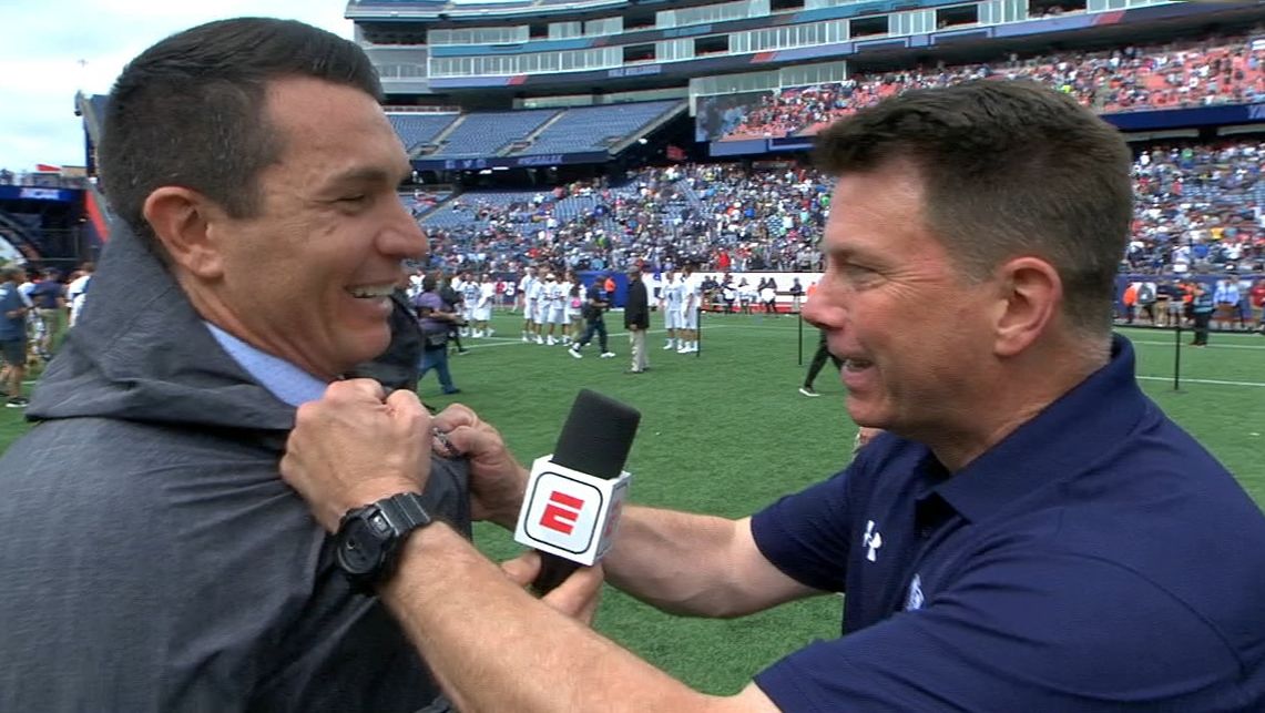 Yale's national title dawns on head coach mid-interview - ESPN Video
