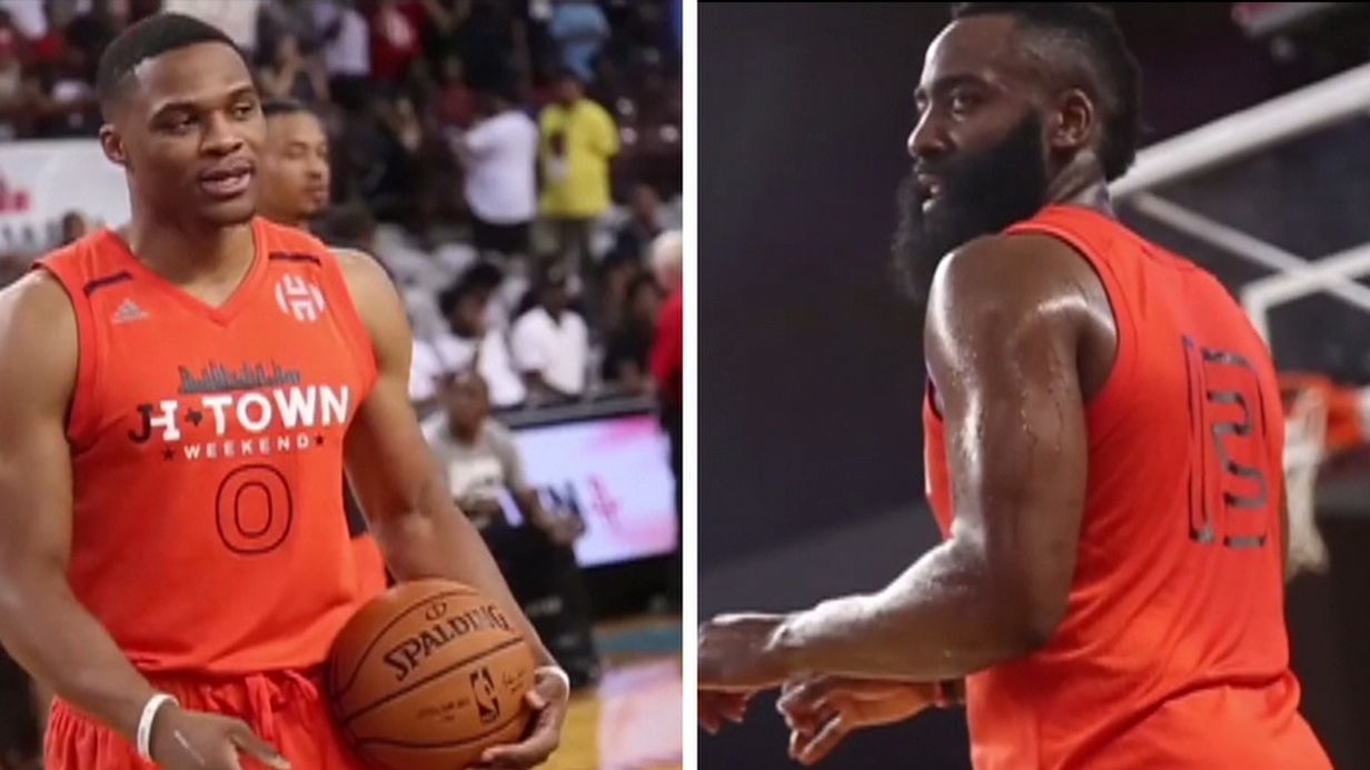 Russ and Harden put on a show in celebrity game - ESPN Video