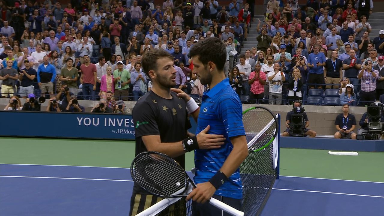 Djokovic wins third set, advances to 3rd round - ESPN Video