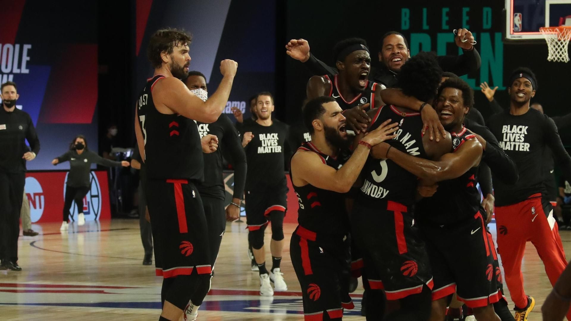 On this date: OG Anunoby hits game winner, mobbed by teammates - ESPN Video