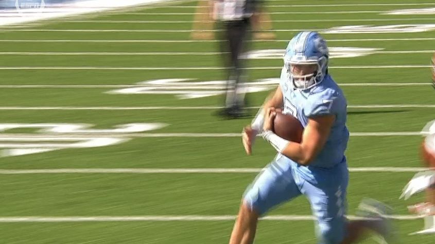 UNC's Howell picks up his first rushing TD of the season - ESPN Video