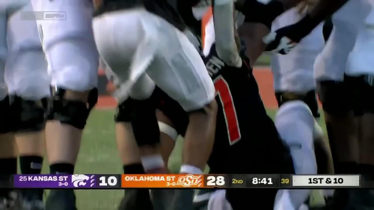 Jaylen Warren breaks off 13-yard rush vs. Kansas State - ESPN Video