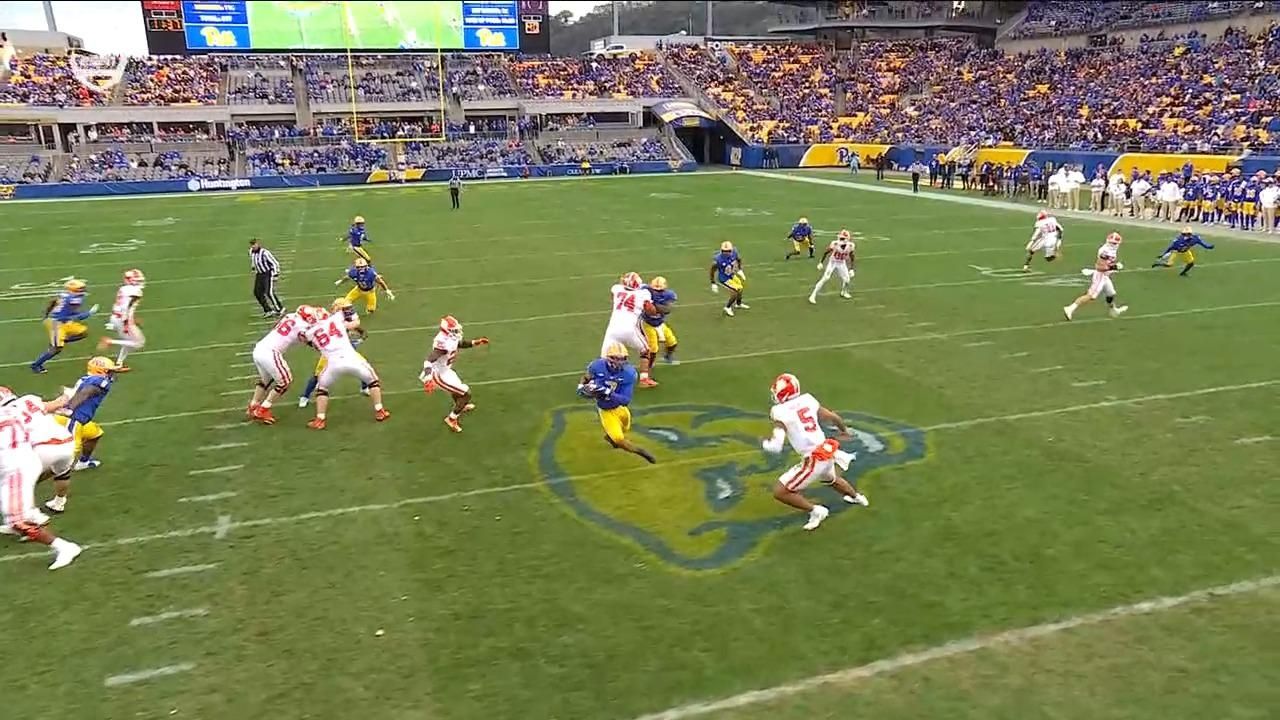 Pitt's defense returns interception 50 yards to the house - ESPN Video