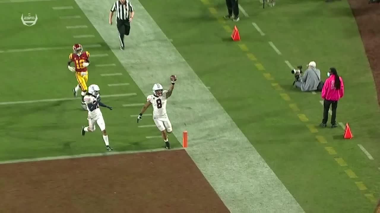 Anthony Pandy scores 40-yard defensive touchdown vs. USC - ESPN Video