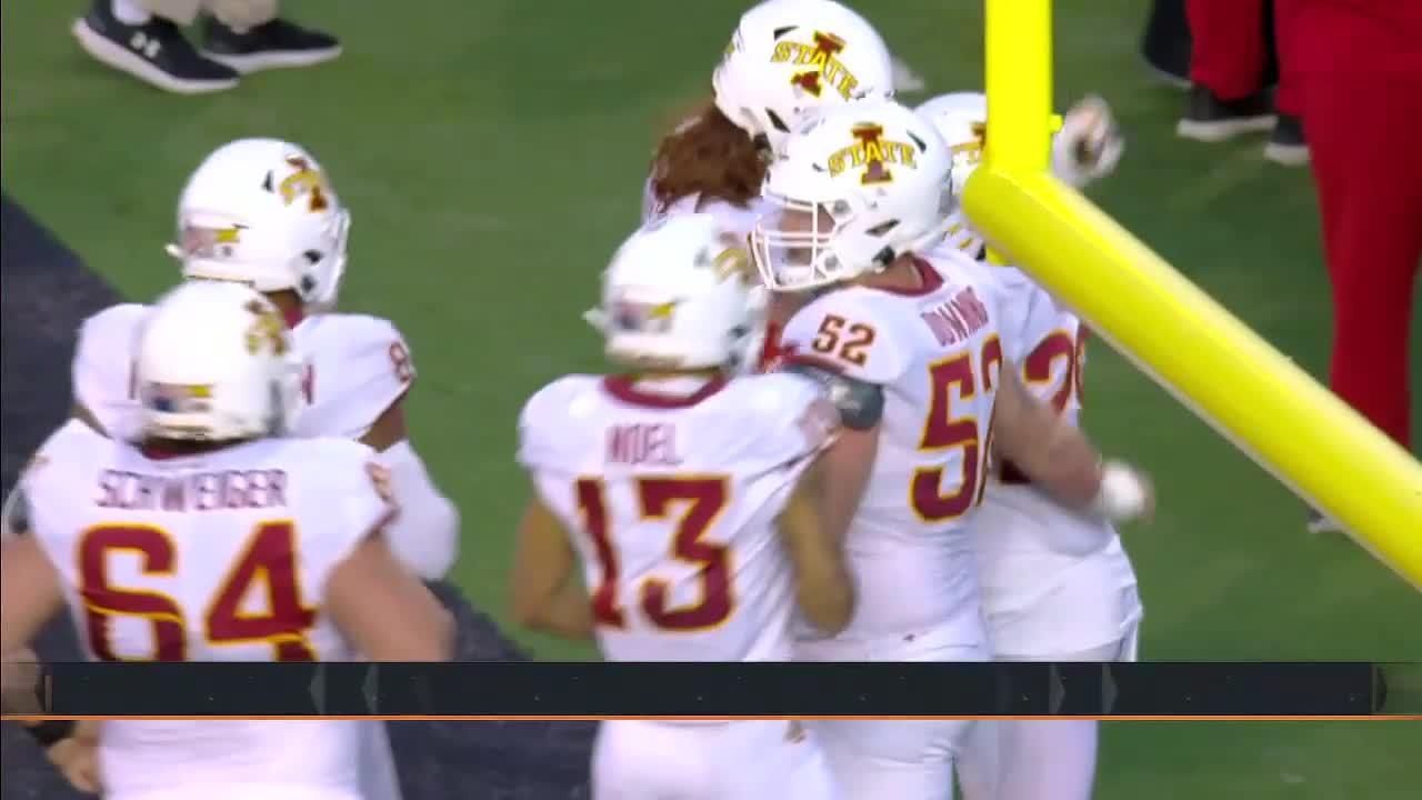 Breece Hall makes multiple defenders miss for Iowa State TD - ESPN Video