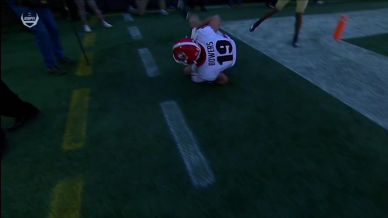 Stetson Bennett throws 9-yard touchdown pass vs. Georgia Tech - ESPN Video