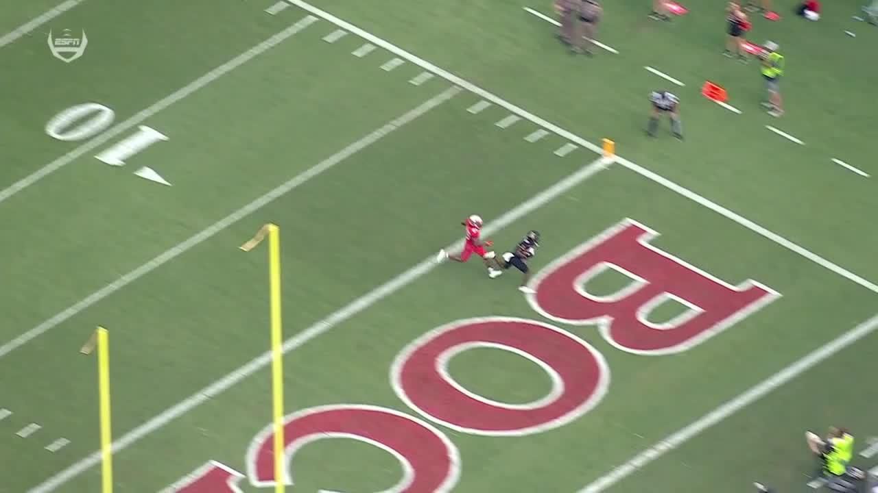 Chase Brice lets it fly 33 yards to Dashaun Davis for a Mountaineers TD ...