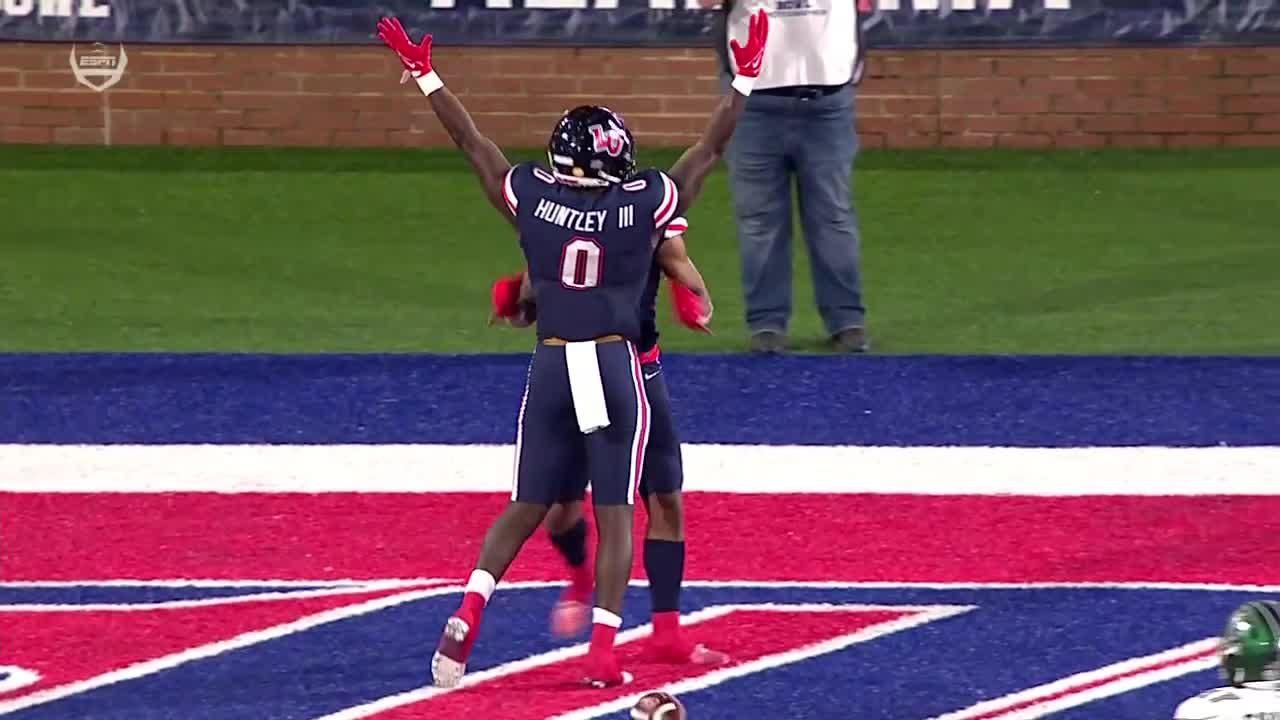 Johnny Huntley makes catch for 20-yard Liberty TD - ESPN Video