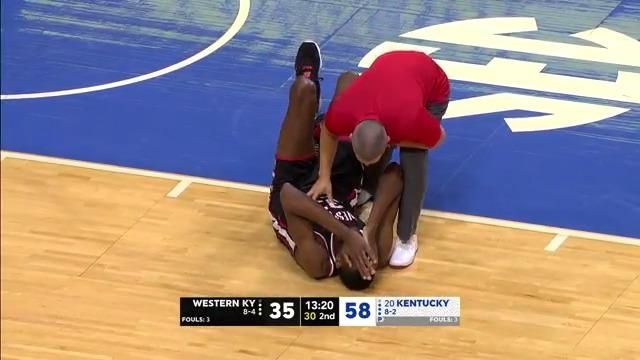 Jamarion Sharp rolls his ankle vs. Kentucky - ESPN Video