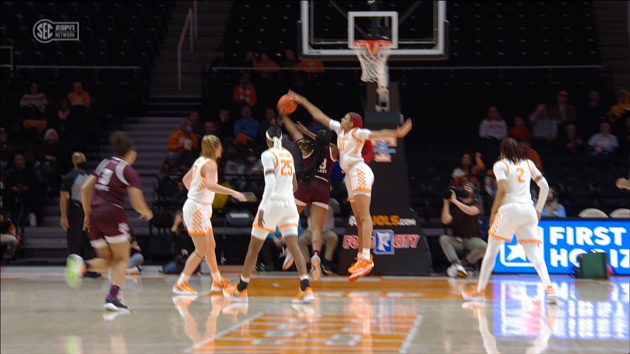 Tennessee's Tamari Key rejects Jada Malone with force - ESPN Video