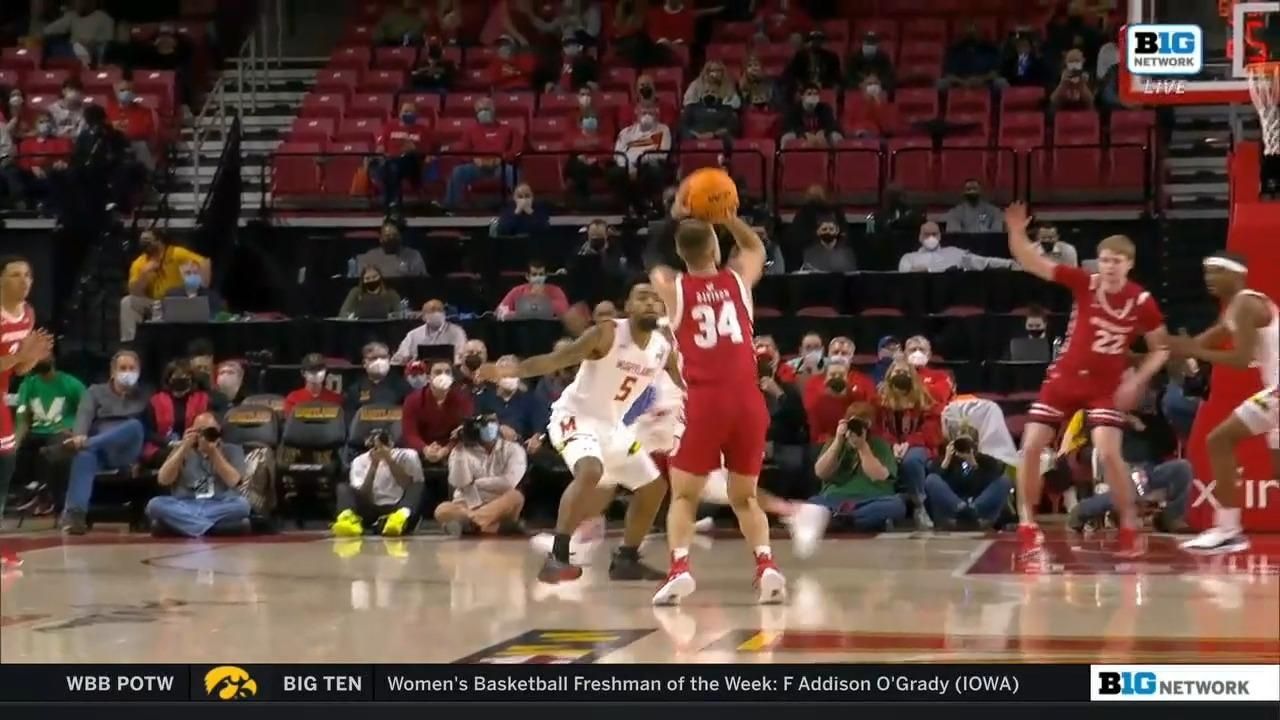 Brad Davison splashes triple to extend Wisconsin's lead - ESPN Video