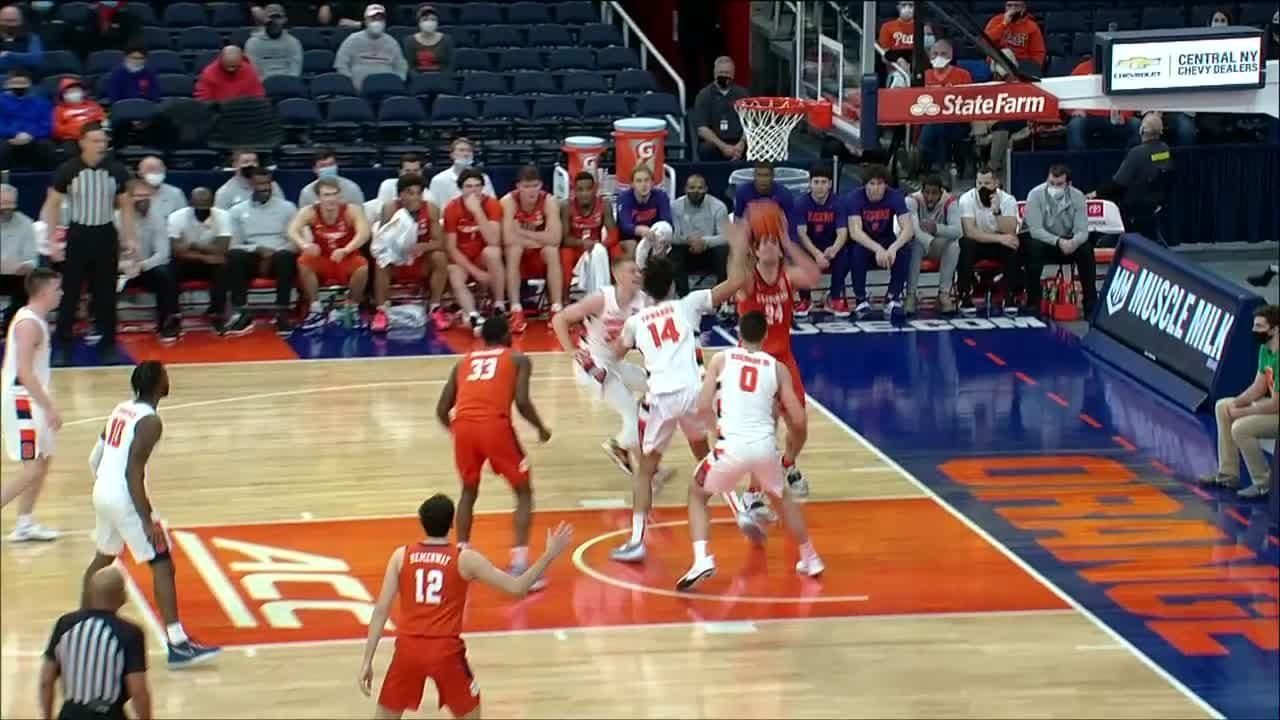 PJ Hall elevates for slam vs. Syracuse - ESPN Video
