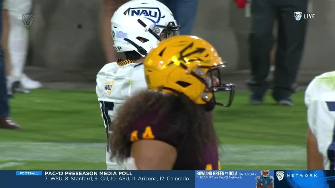 Kyle Soelle makes timely INT vs. Northern Arizona Lumberjacks - ESPN Video