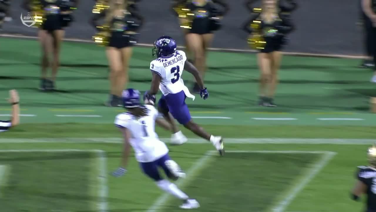 Emari Demercado takes the HB draw 43 yards to the crib for TCU - ESPN Video