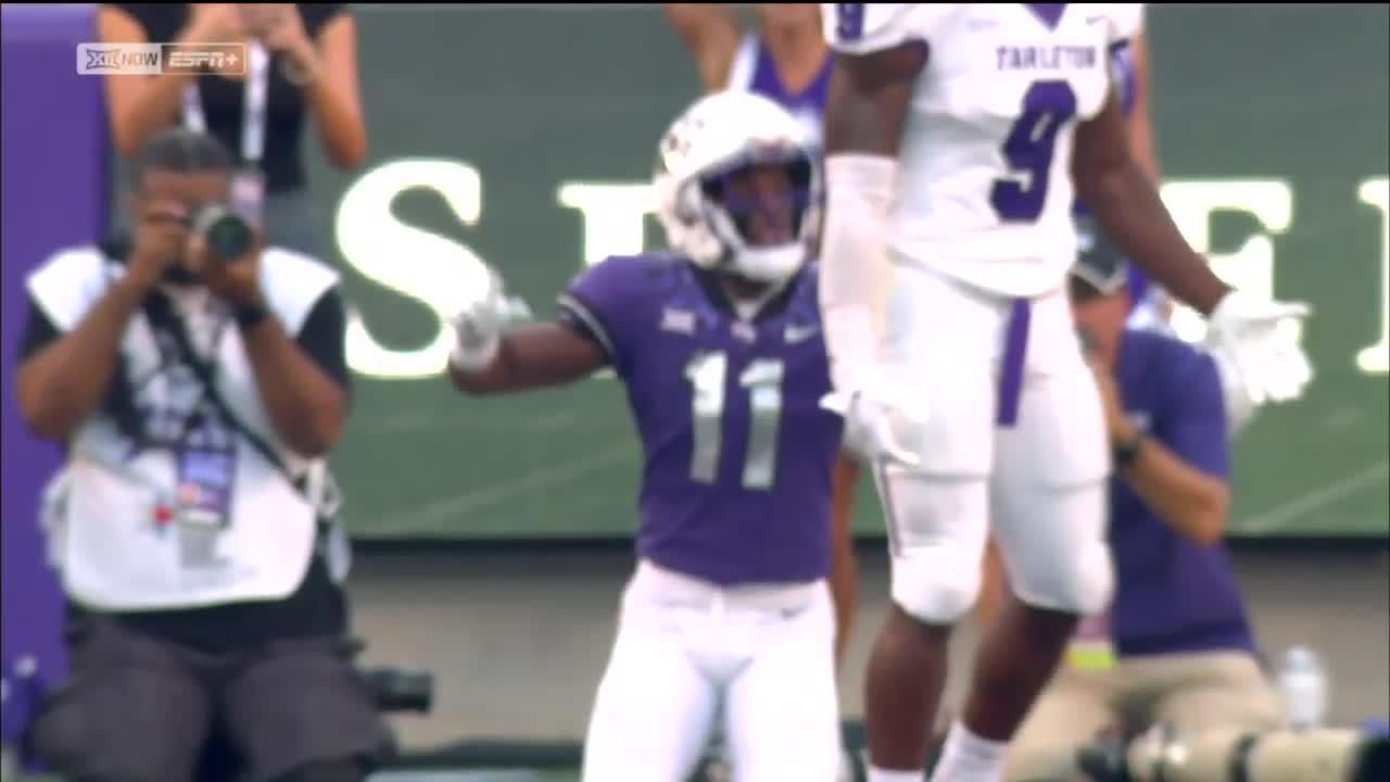 Max Duggan throws 19-yard TD pass to Derius Davis - ESPN Video