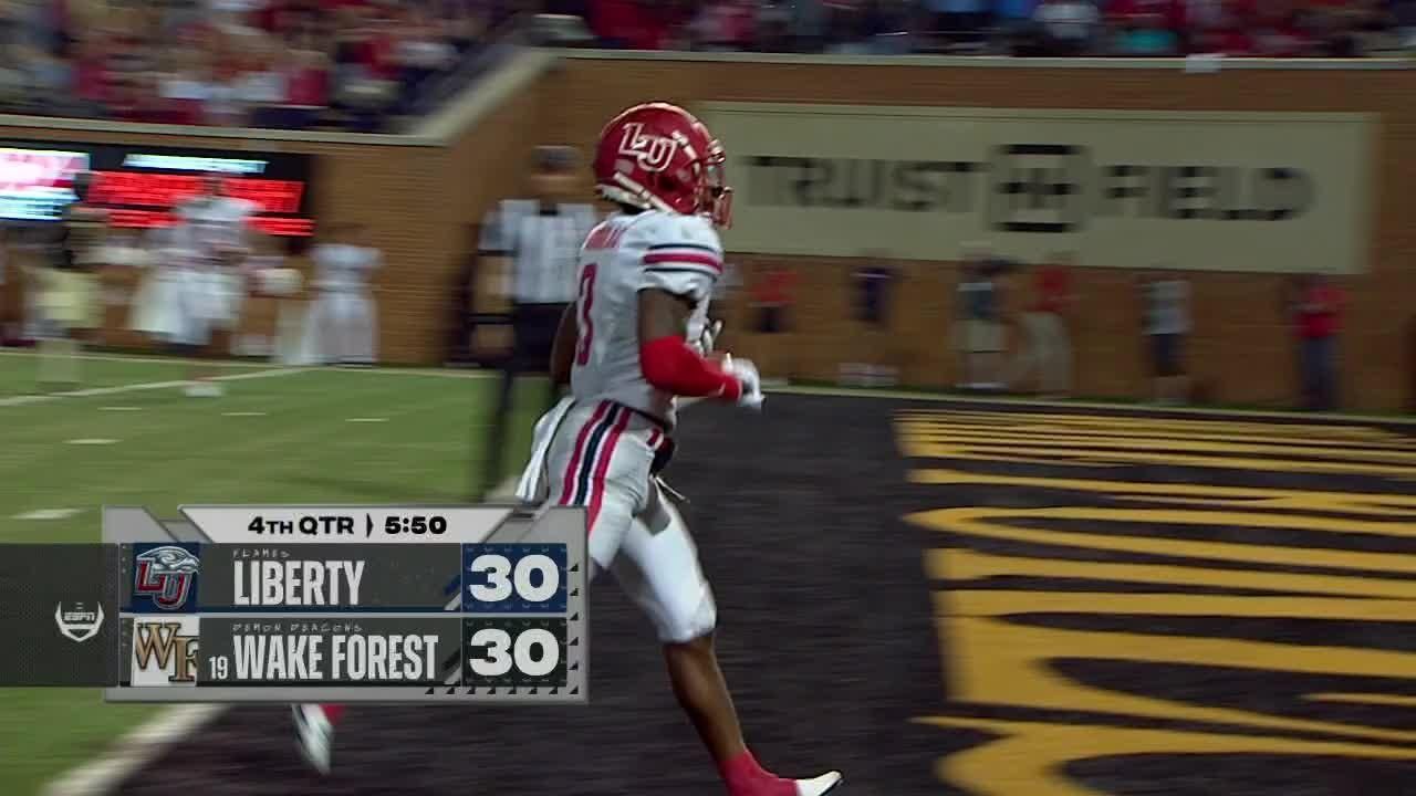Kaidon Salter finds Demario Douglas for a Liberty TD - ESPN Video