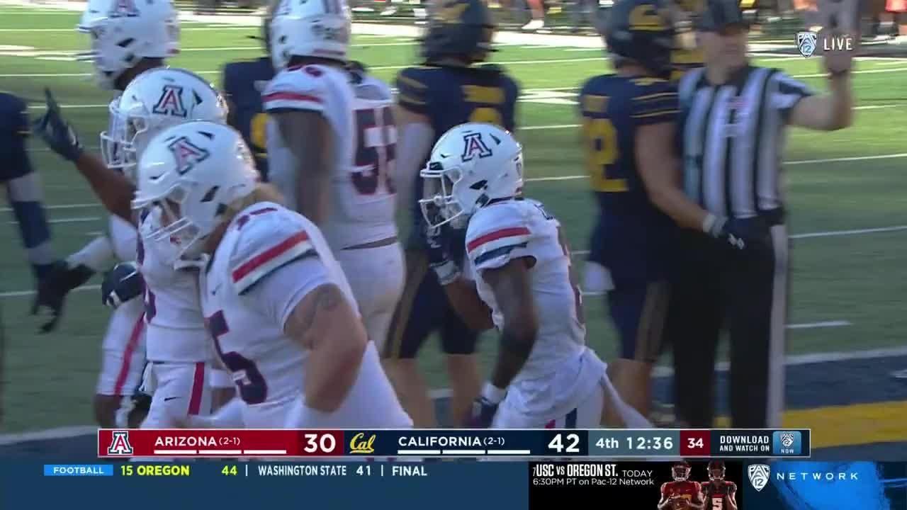 Jacob Cowing scores 14-yard touchdown vs. California - ESPN Video