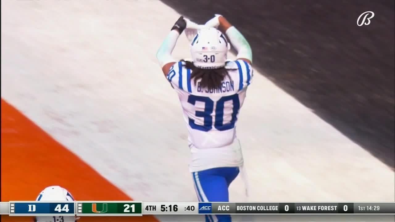 Duke pick-six seals win vs. Miami - ESPN Video