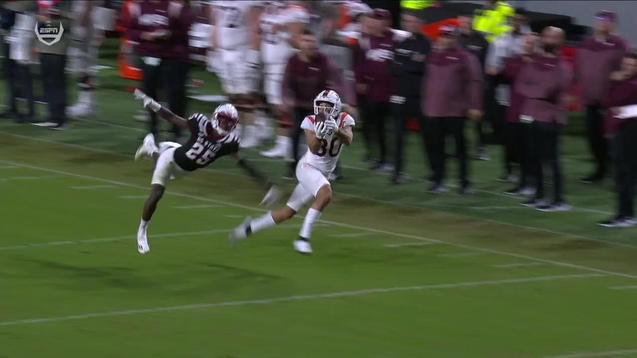 Grant Wells airs it out for the 85-yard Virginia Tech TD - ESPN Video