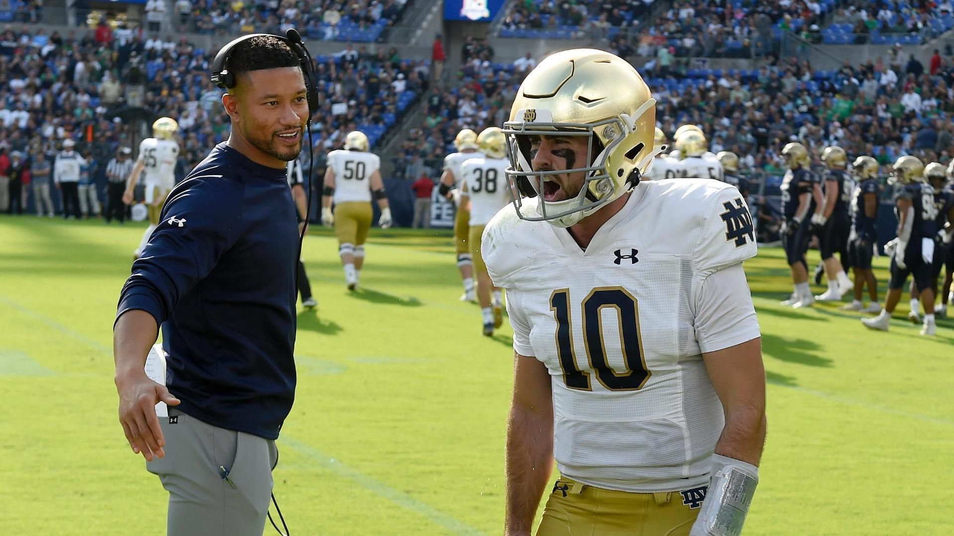Drew Pyne throws 5-yard touchdown vs. Navy - ESPN Video