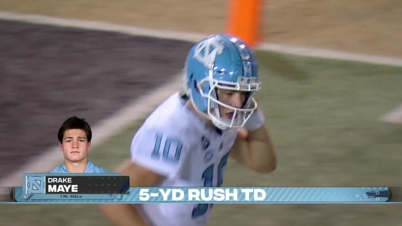 Drake Maye rushes in for 5-yard touchdown - ESPN Video