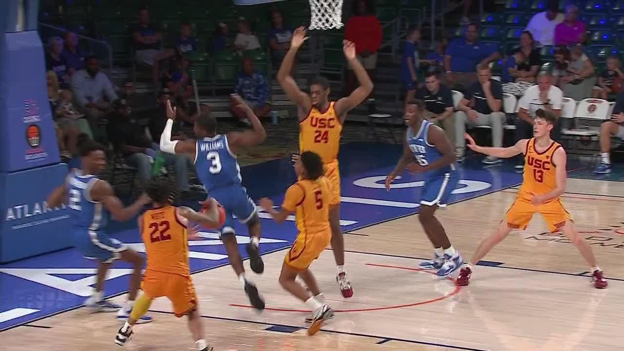 Tre White makes beautiful dish for a basket - ESPN Video