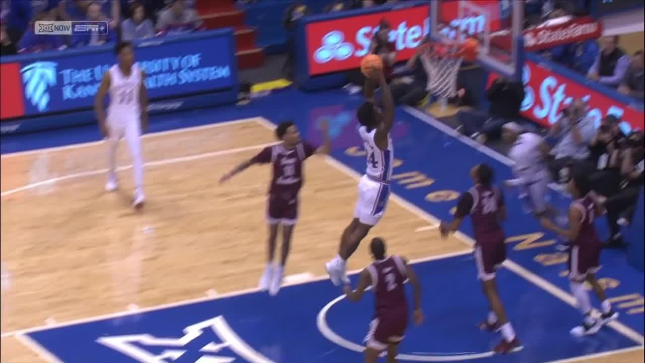 K.J. Adams Jr. glides in for a Jayhawks dunk - ESPN Video