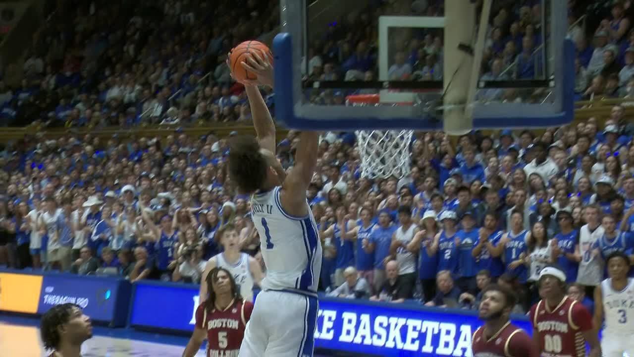 Dereck Lively II rocks the rim with slam dunk - ESPN Video