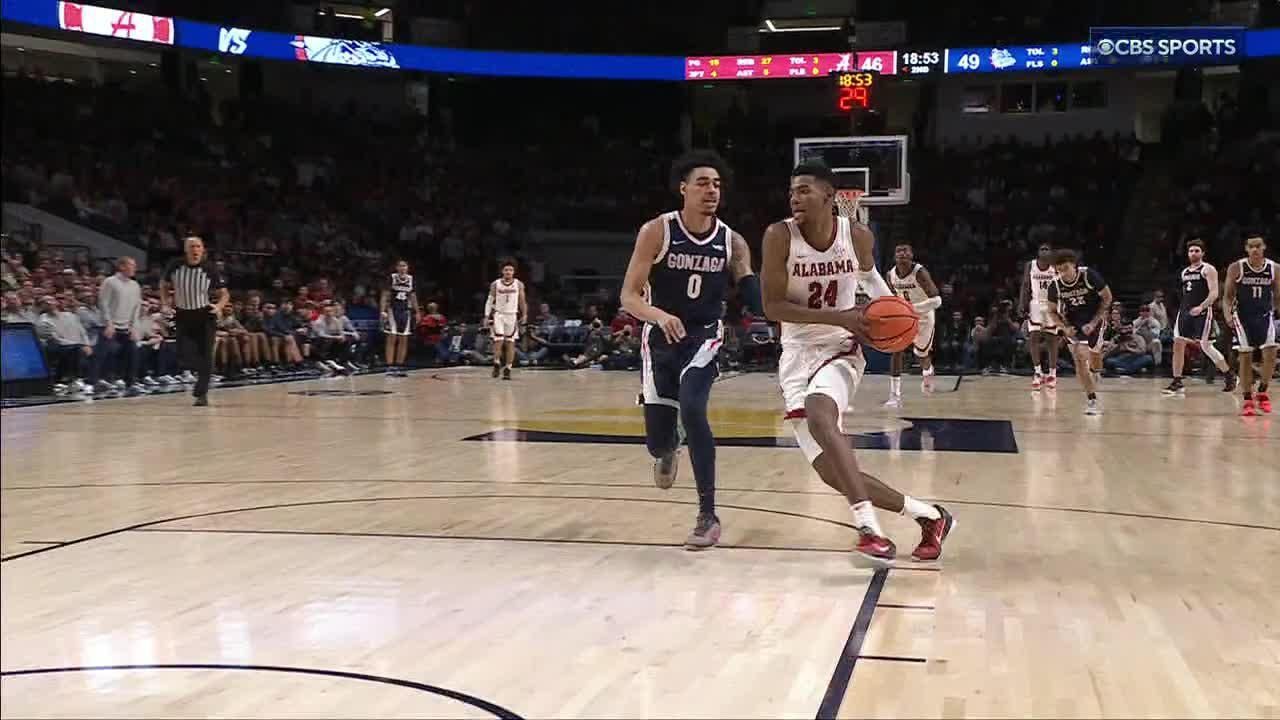 Alabama's Brandon Miller makes the steal and gets the dunk - ESPN Video
