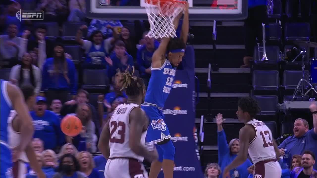 Deandre Williams gets up for the beautiful jam - ESPN Video