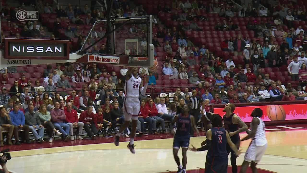 Brandon Miller skies for big slam dunk - ESPN Video
