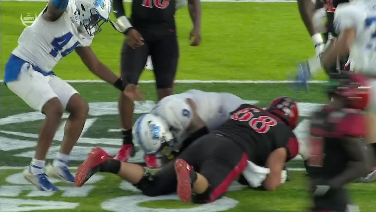 Jordan Ferguson makes INT falling to the ground - ESPN Video