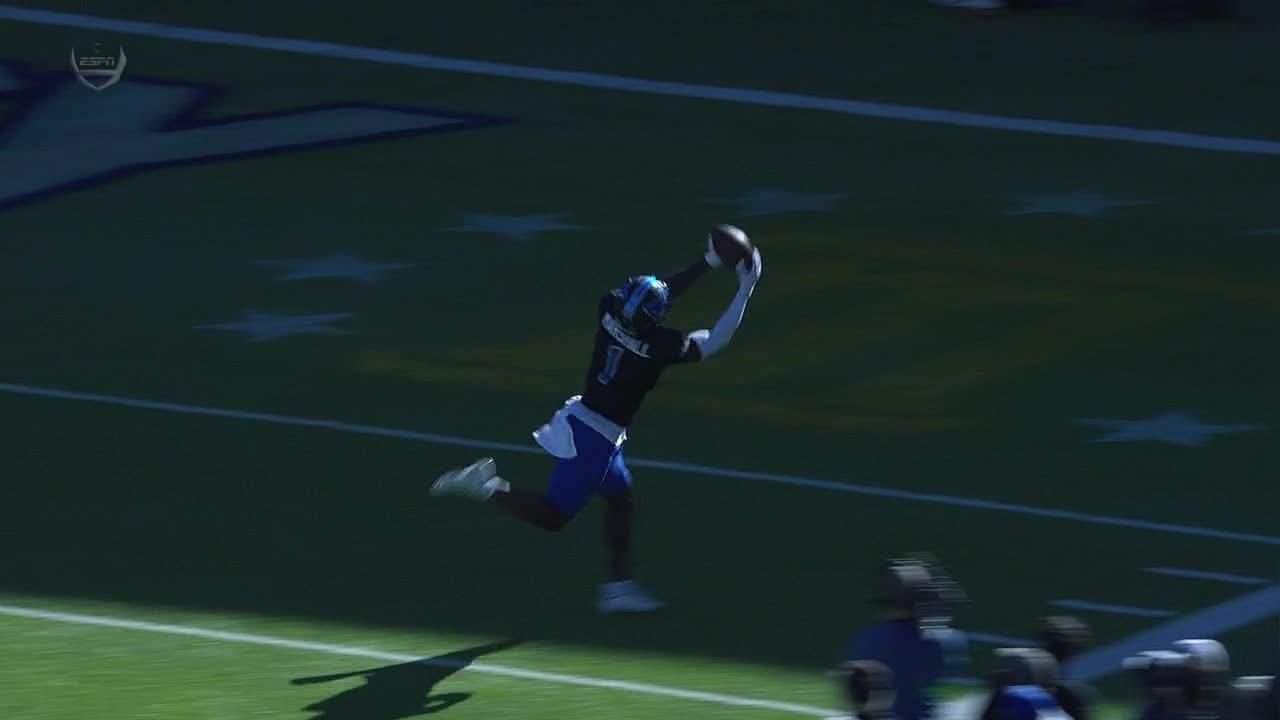 Justin Marshall reaches out to snag the TD for Buffalo - ESPN Video