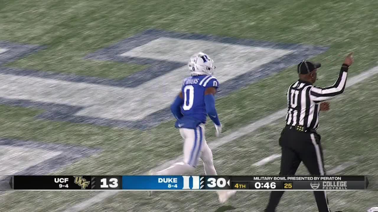 Duke seals victory with INT in the end zone - ESPN Video