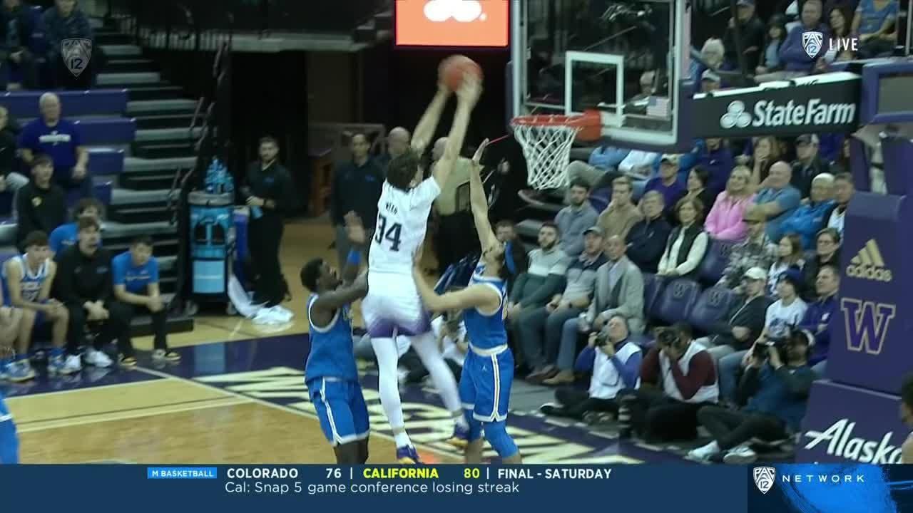 Braxton Meah elevates for slam dunk vs. UCLA Bruins - ESPN Video