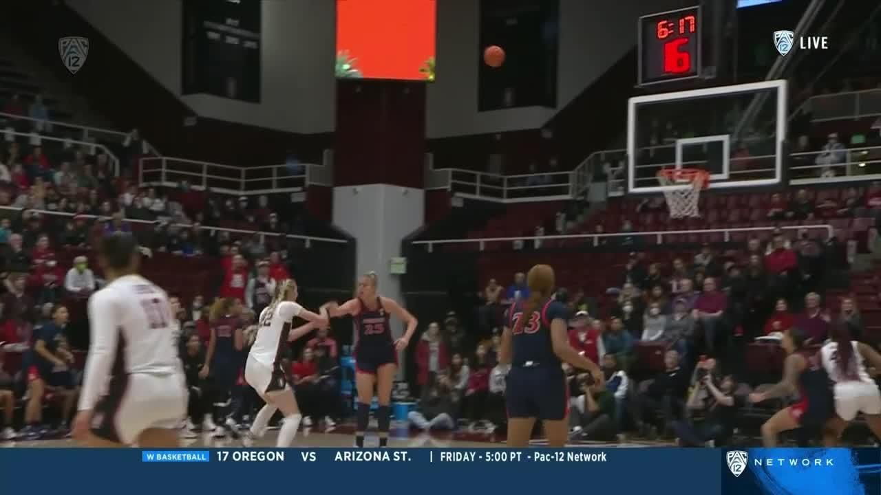 Stanford's Haley Jones finds Hannah Jump for three - ESPN Video