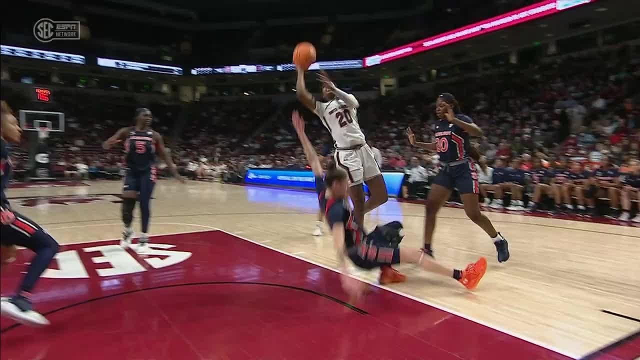 Sania Feagan flips in the and-1 for South Carolina - ESPN Video