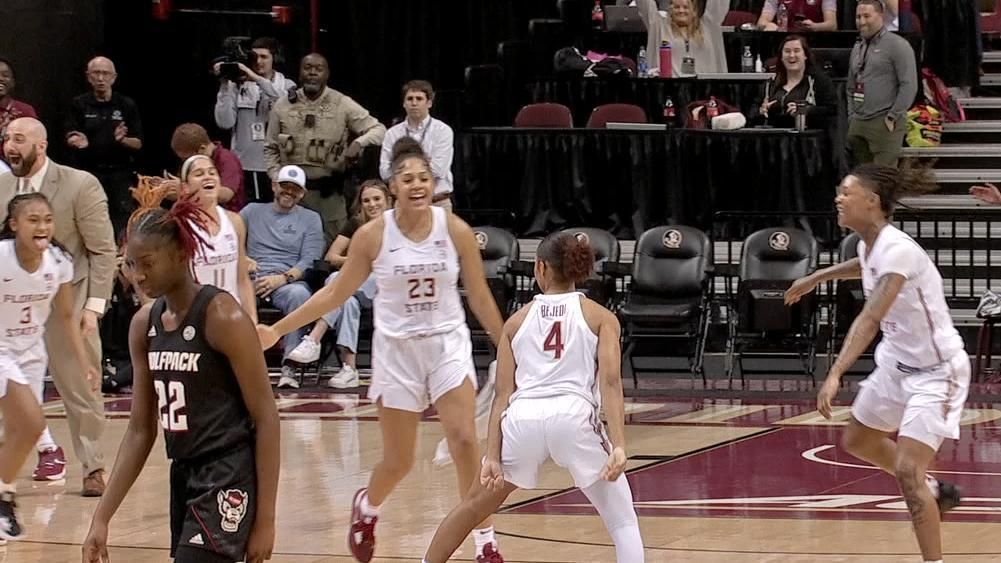 Sara Bejedi drains a Steph-like 3 from the logo - ESPN Video