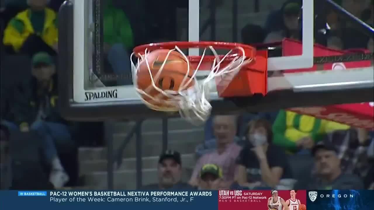 Taya Hanson drills trey for Oregon - ESPN Video