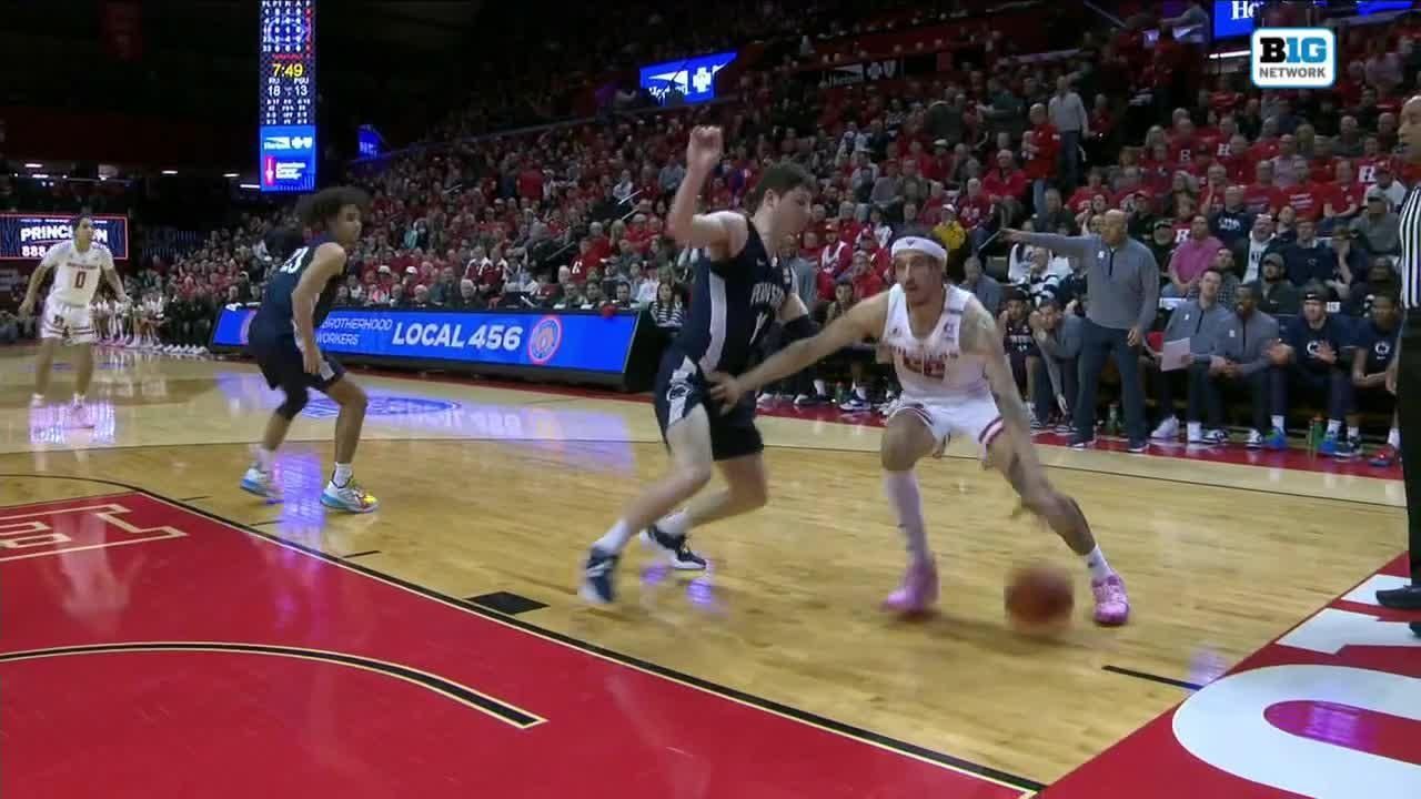 Caleb Mcconnell gets the layup to fall vs. Penn State Nittany Lions ...
