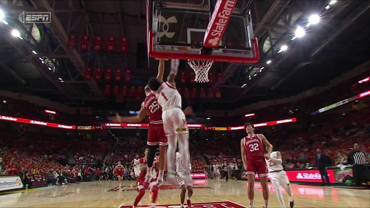 Race Thompson emphatically denies Jahmir Young's dunk attempt - ESPN Video