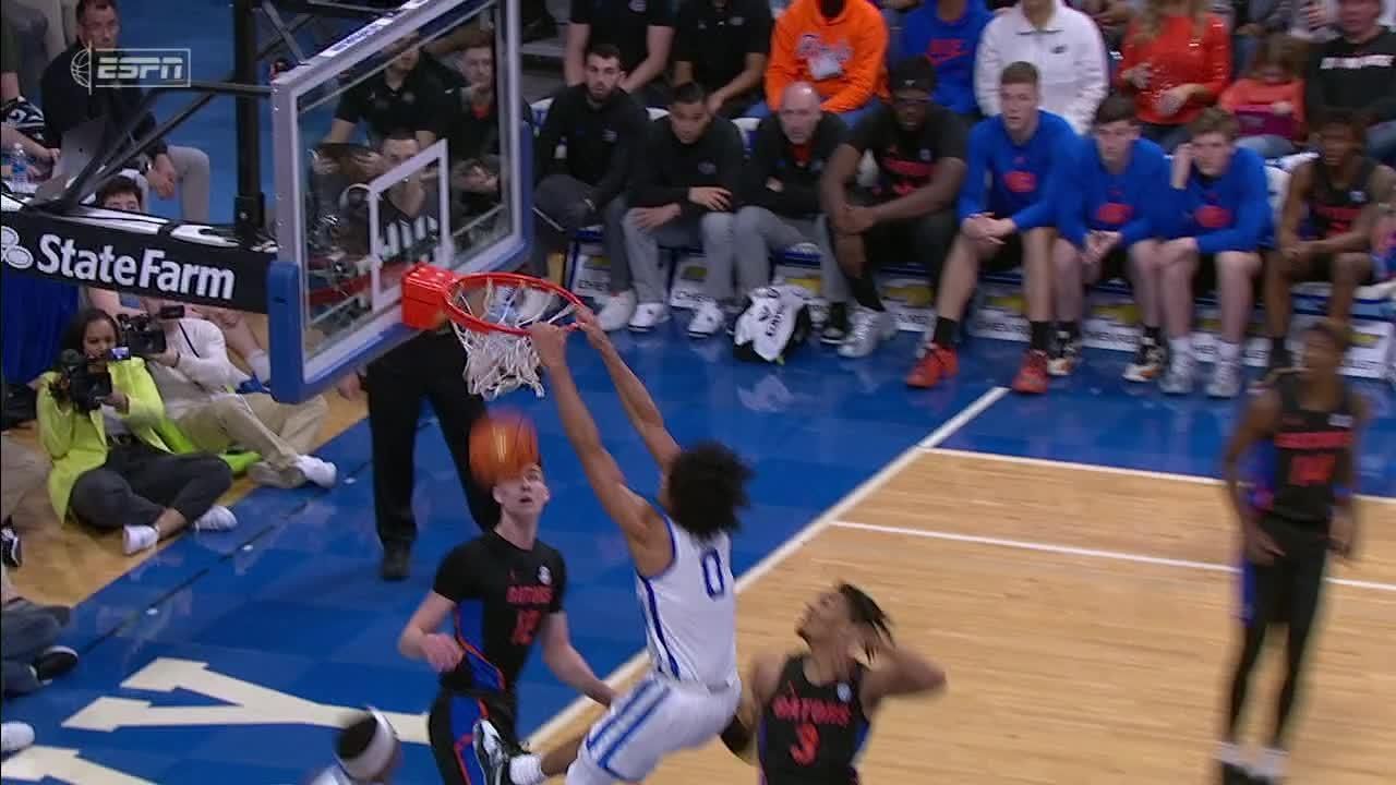 Oscar Tshiebwe has a nice pass for a huge Jacob Toppin dunk - ESPN Video