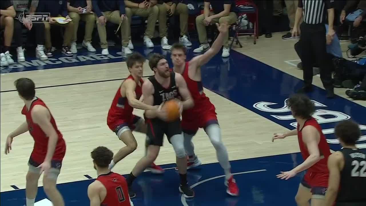 Drew Timme muscles in an and-1 - ESPN Video