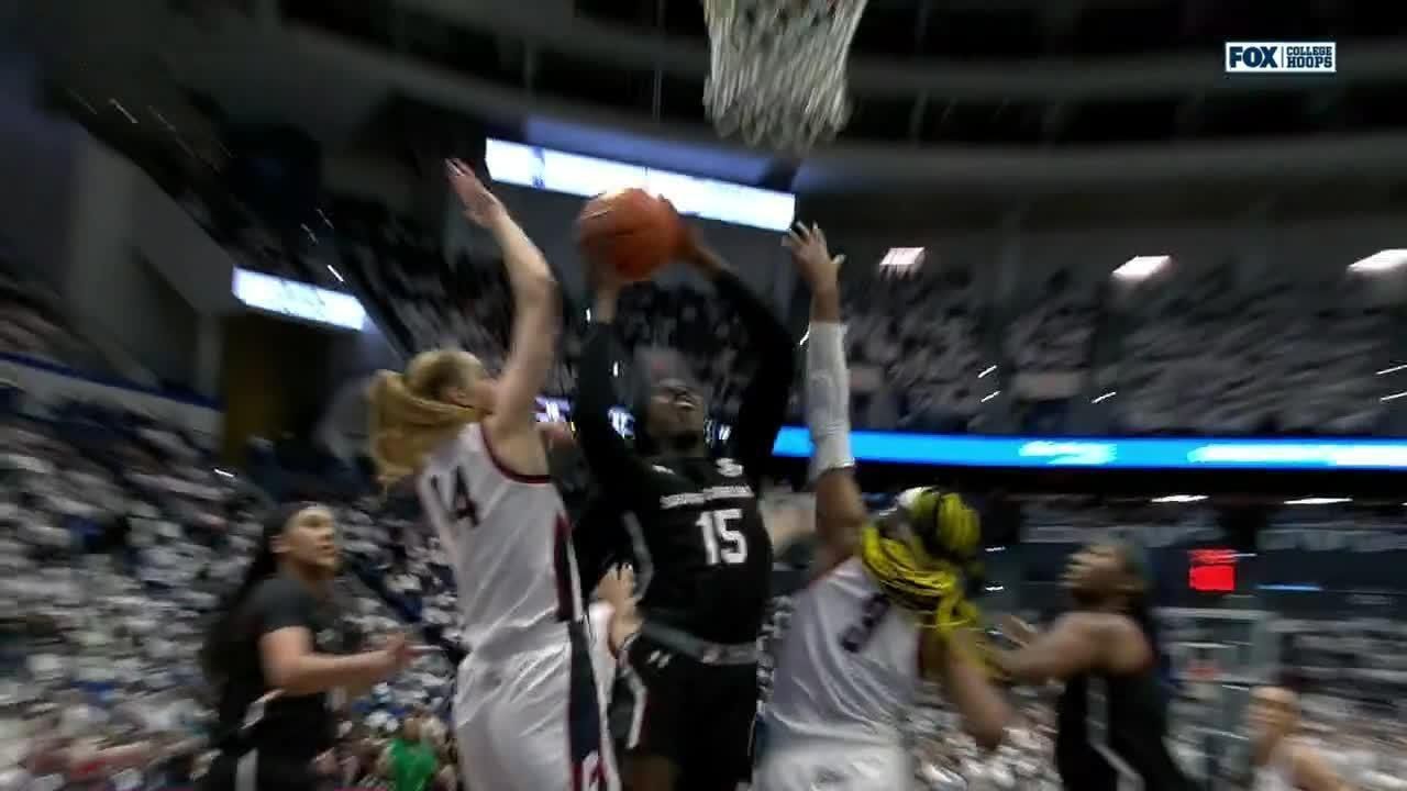 Dorka Juhasz denies South Carolina with a filthy block - ESPN Video