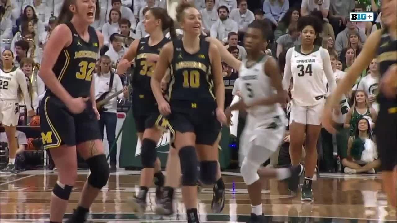 Maddie Nolan hits the 3 vs. Michigan State Spartans - ESPN Video