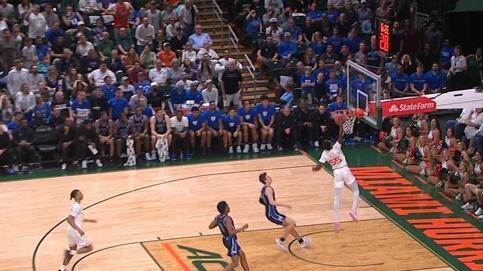 Block and slam! ... Miami shows out on Duke - ESPN Video